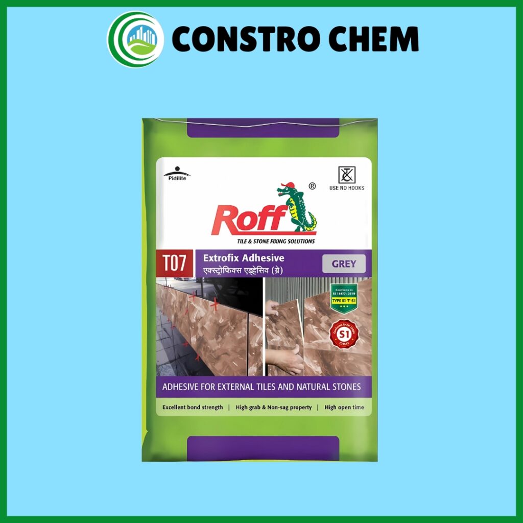 T02 Roff Non Skid Tile Adhesive Grey 30Kg | Constro Chem